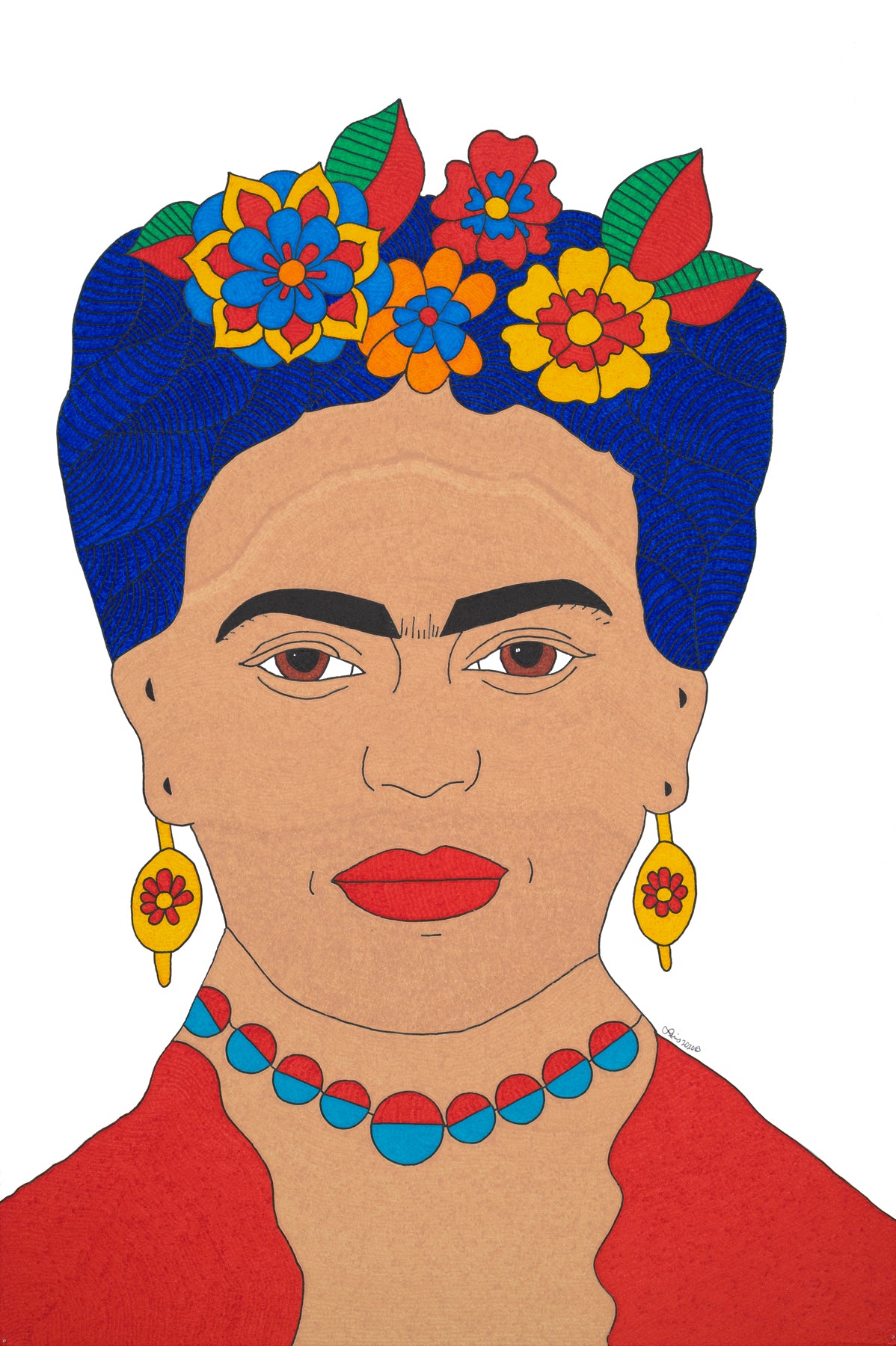 Frida - Pen & Ink Artwork by Jim Lewis Ink – lewisink