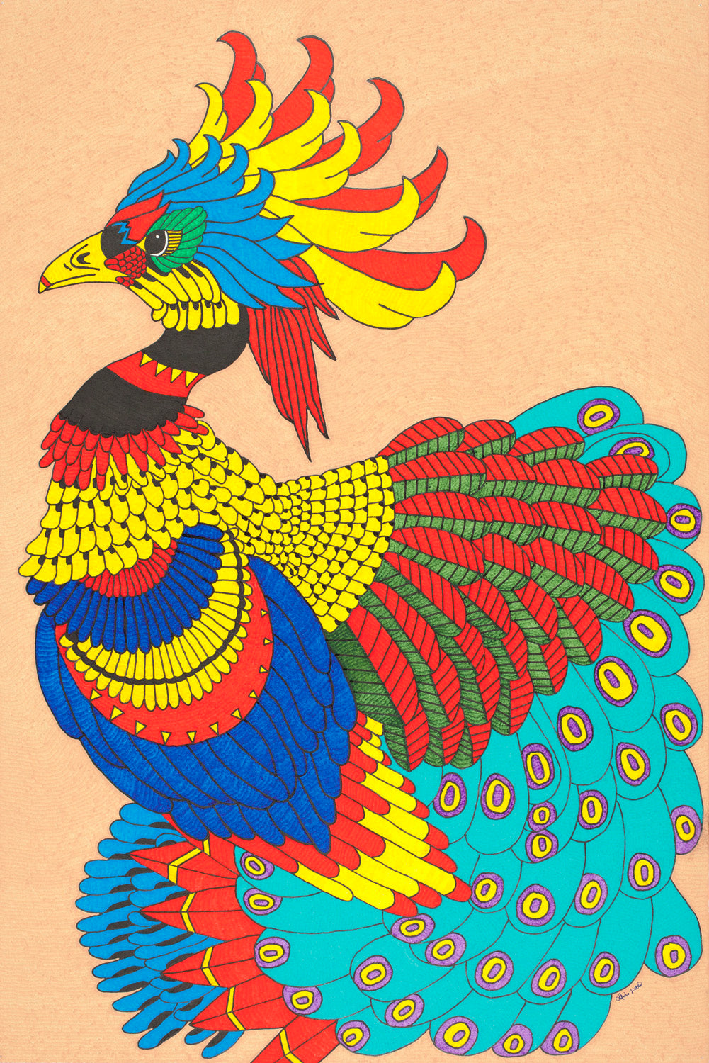 Peacock - Pen & Ink Artwork – lewisink